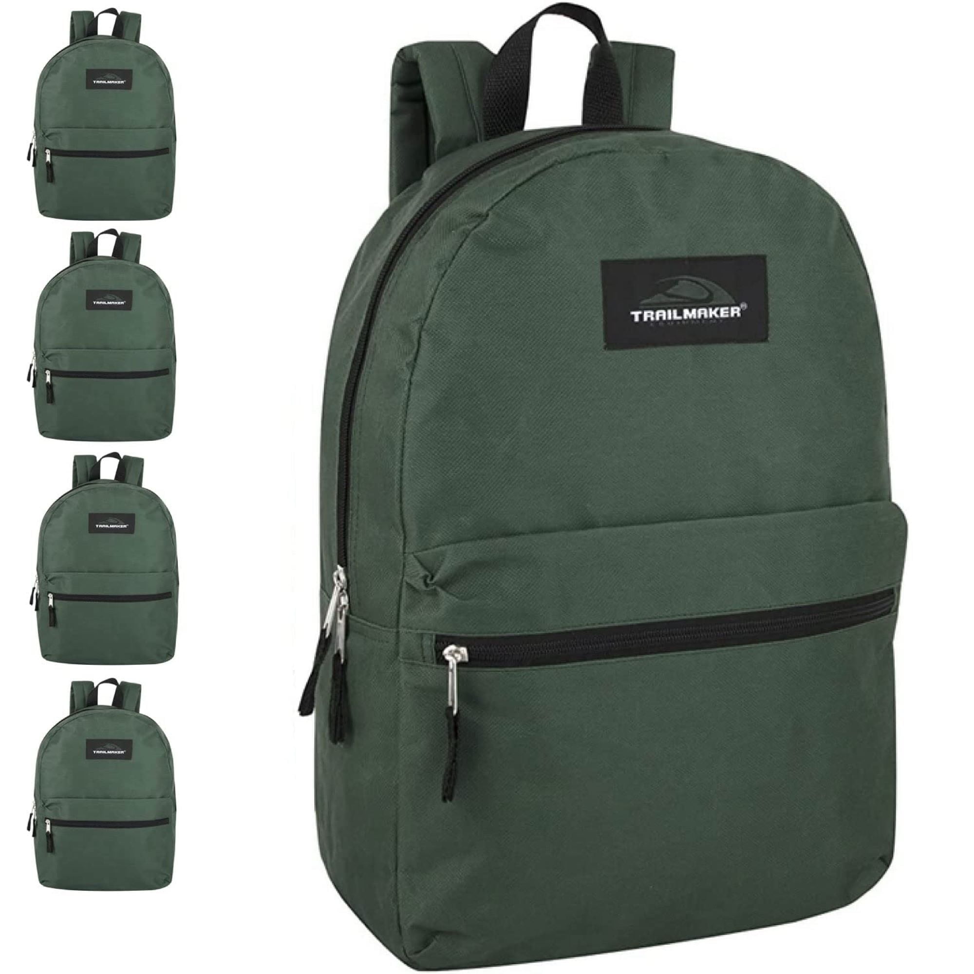 Trail Maker 24 Pack 17 Inch Durable 600 Denier Polyester Backpacks with ...