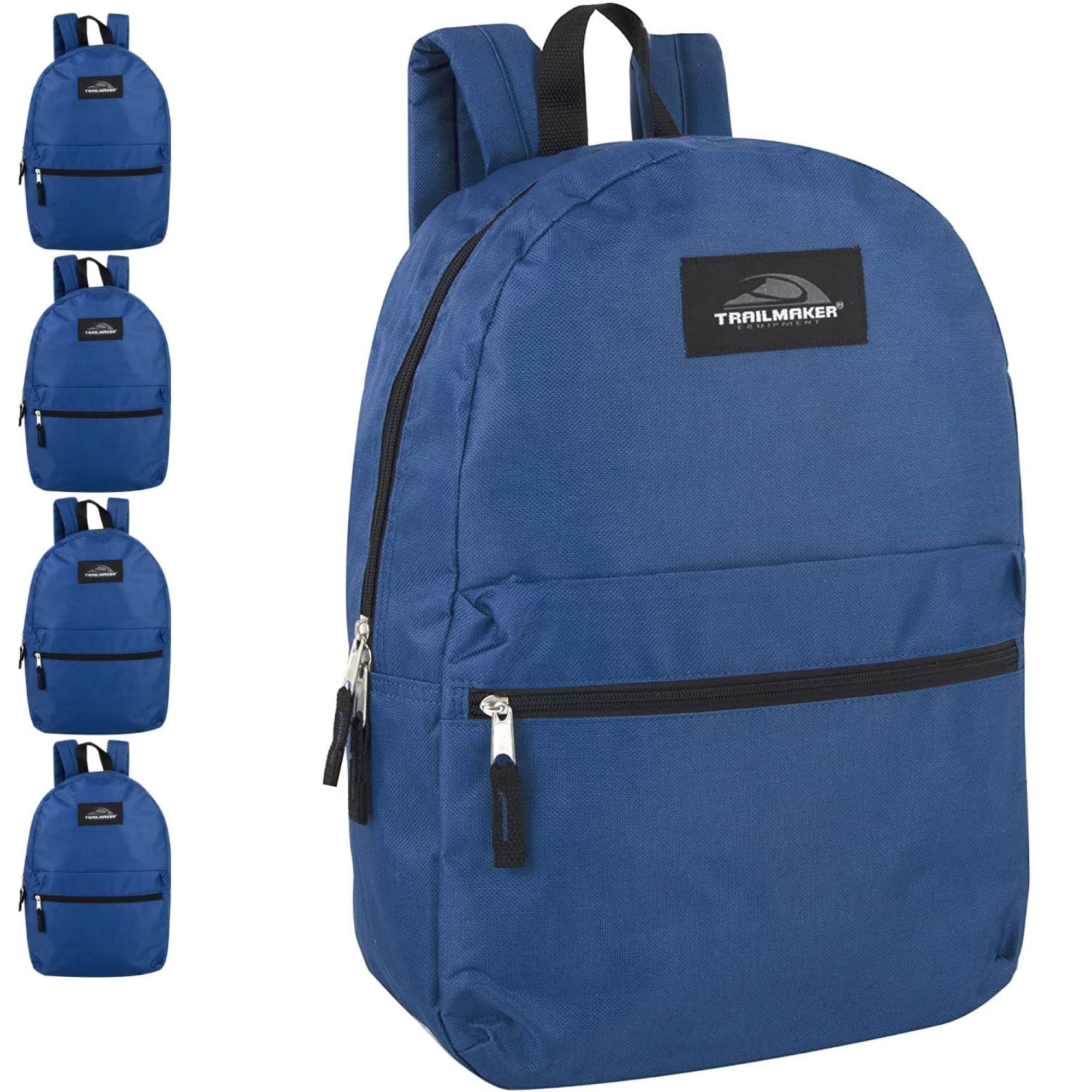 "Trail Maker 24-Pack Classic 17"" Bulk Backpacks with Dual Zipper ...