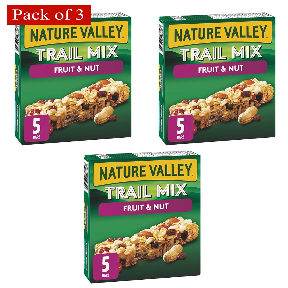 Trail Mix Fruit and Nut Chewy Granola Bars, 5-Count, 175 Gram (Pack of ...