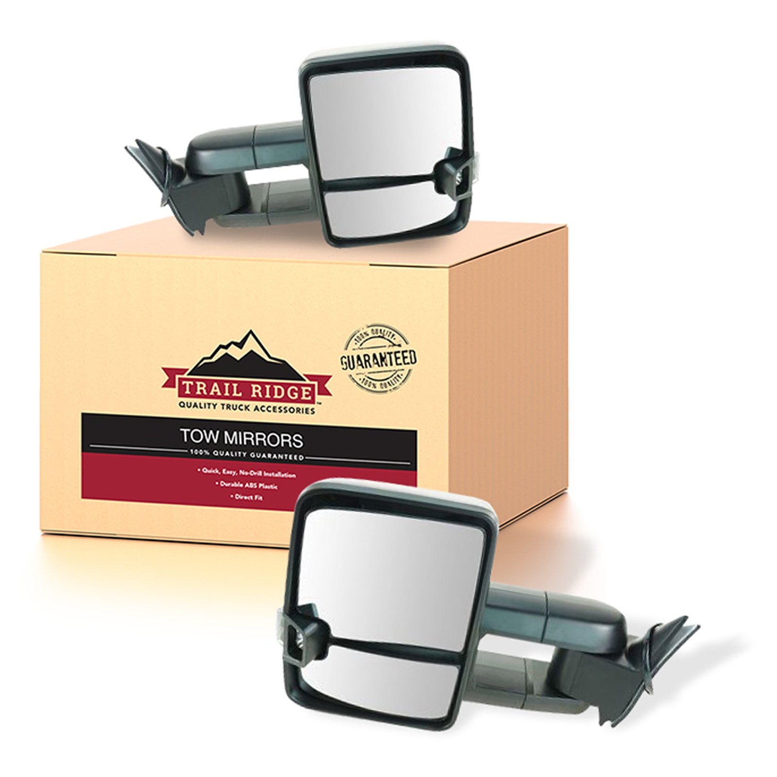 Trail Ridge Tow Mirror Power Smoke Signal LED Spotlight Black Pair for ...