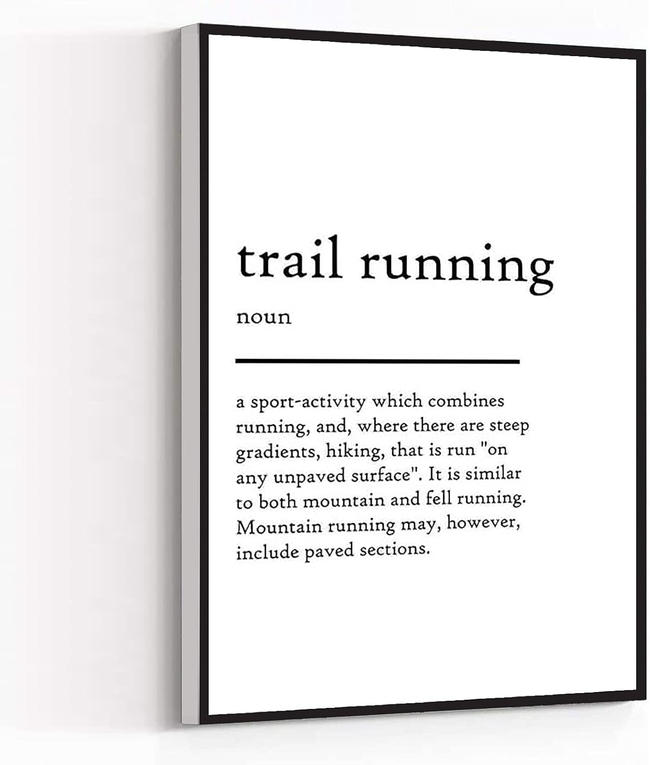 Trail Running Definition Print,Trail Running Definition Poster Painting ...