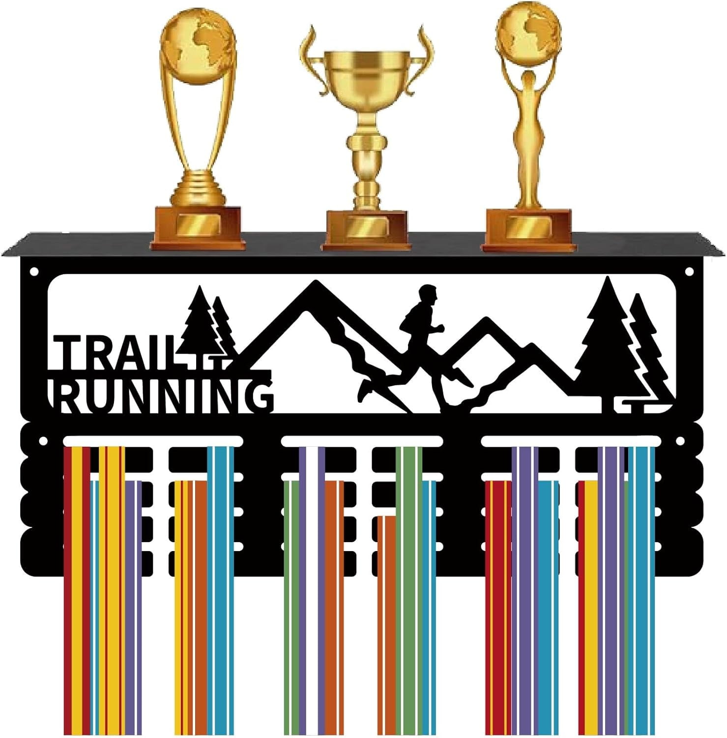 Trail Running Medal Holder Runner Medal Hanger Display with Trophy ...