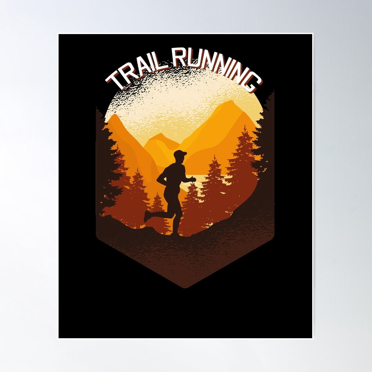 Trail Running & Mountain Running, Ultra Trail Runner Poster Wall Art ...