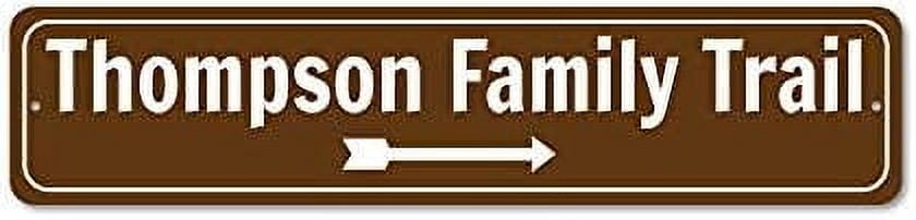 Trail Sign, Custom Family Trail Arrow Sign, Family Name Sign, Trail ...