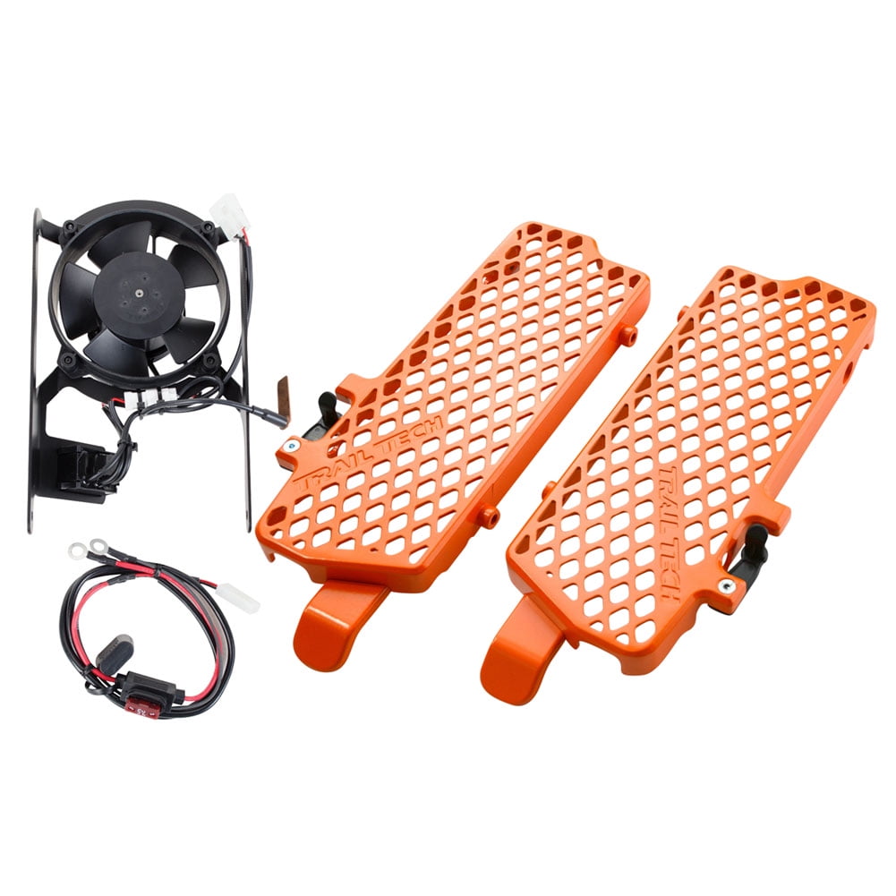 Trail Tech 1682770002 Digital Fan and Radiator Guard Kit Orange ...