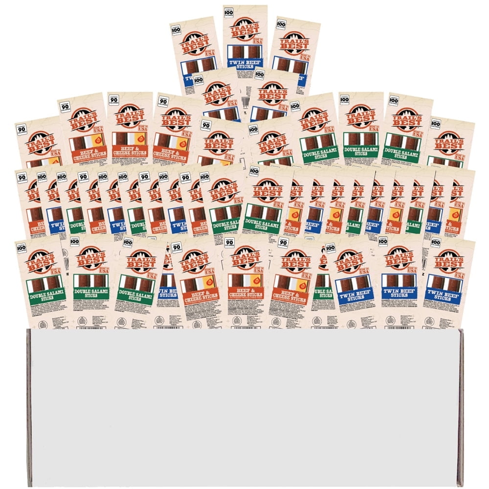 Trail's Best 45-Piece Beef & Cheese Stick Sampler Gift Box (45 assorted ...