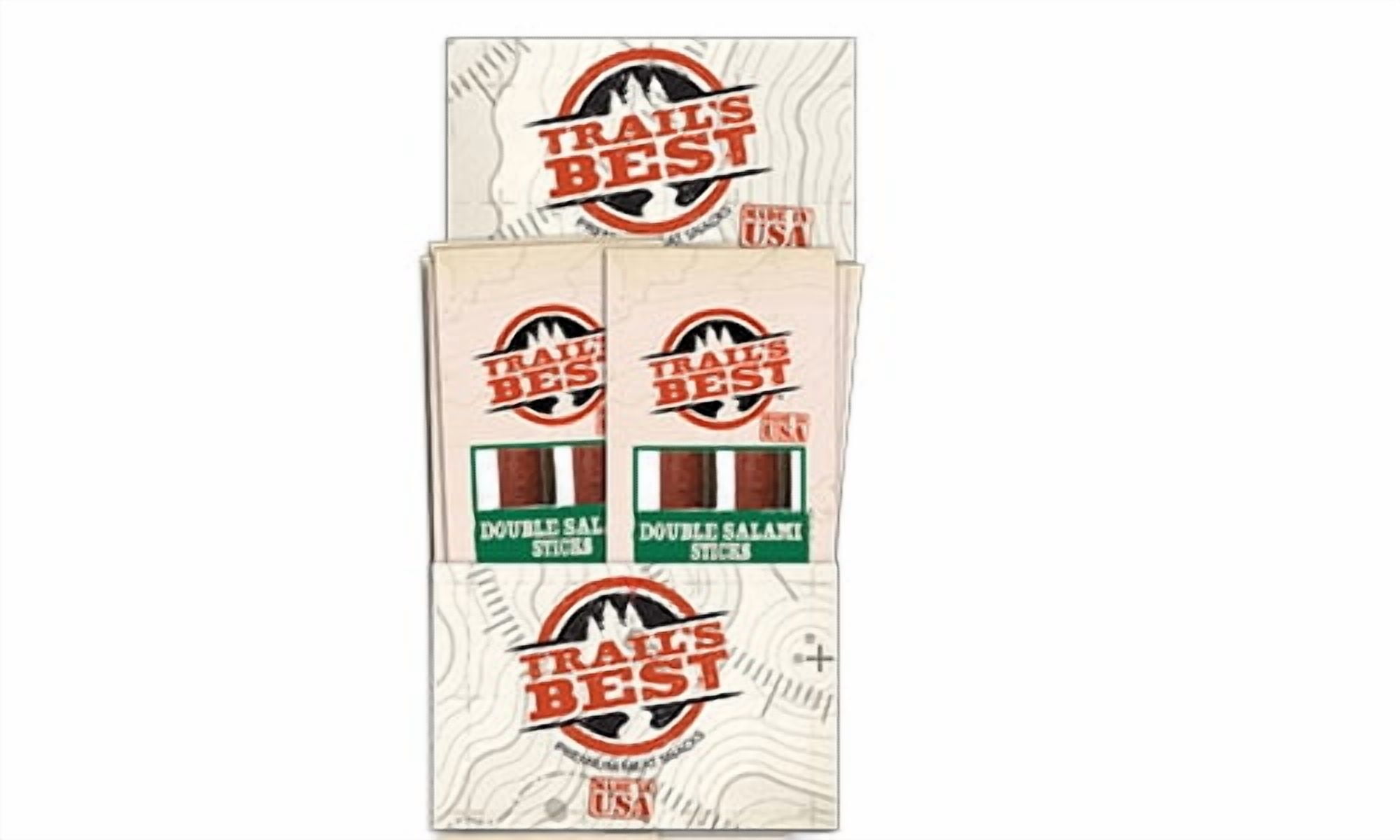 Trail's Best Double Salami Sticks, 1 Ounce Individually Wrapped, Pack ...