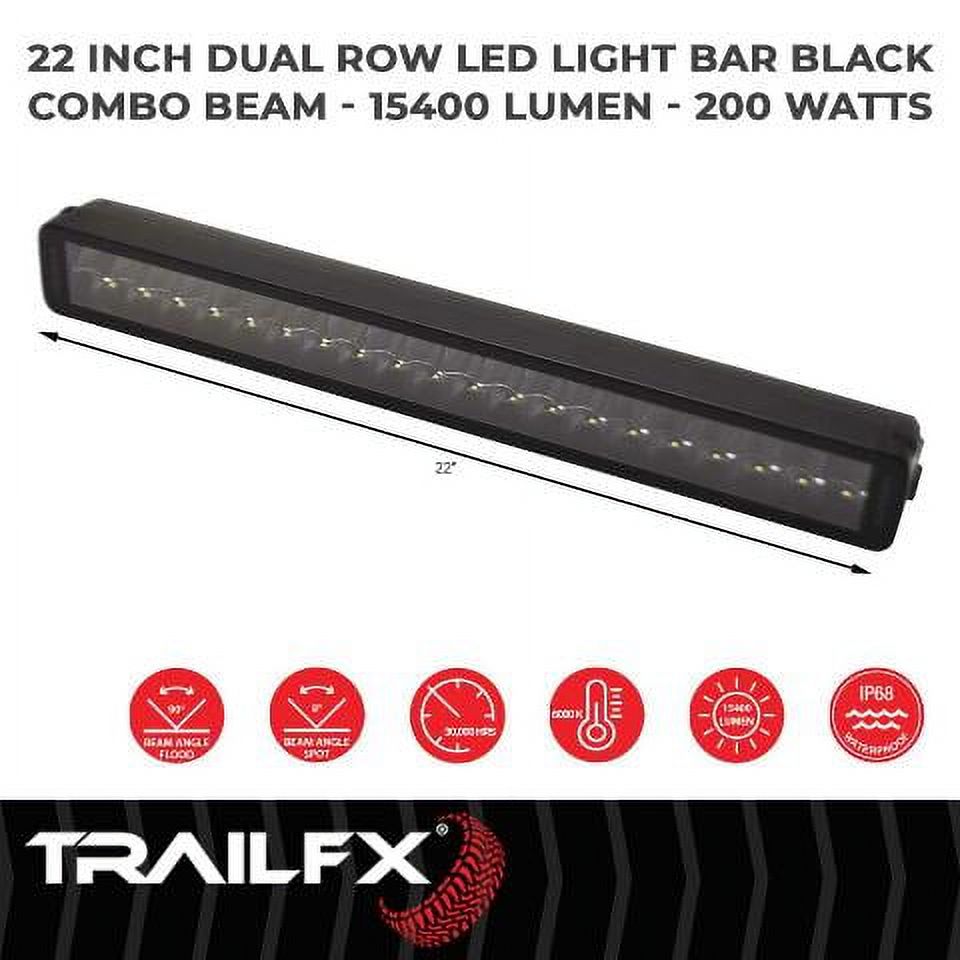 TrailFX 20DRSCMB Light Bar LED 20"L 40 Clear OSRAM Bulbs 200W W/ hdwe ...