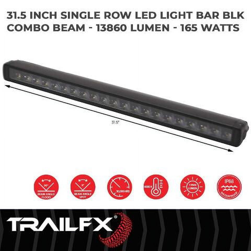 TrailFX 30SRSCMB Light Bar LED 30"L 33 Clear OSRAM Bulbs 165W w/ hdwe ...