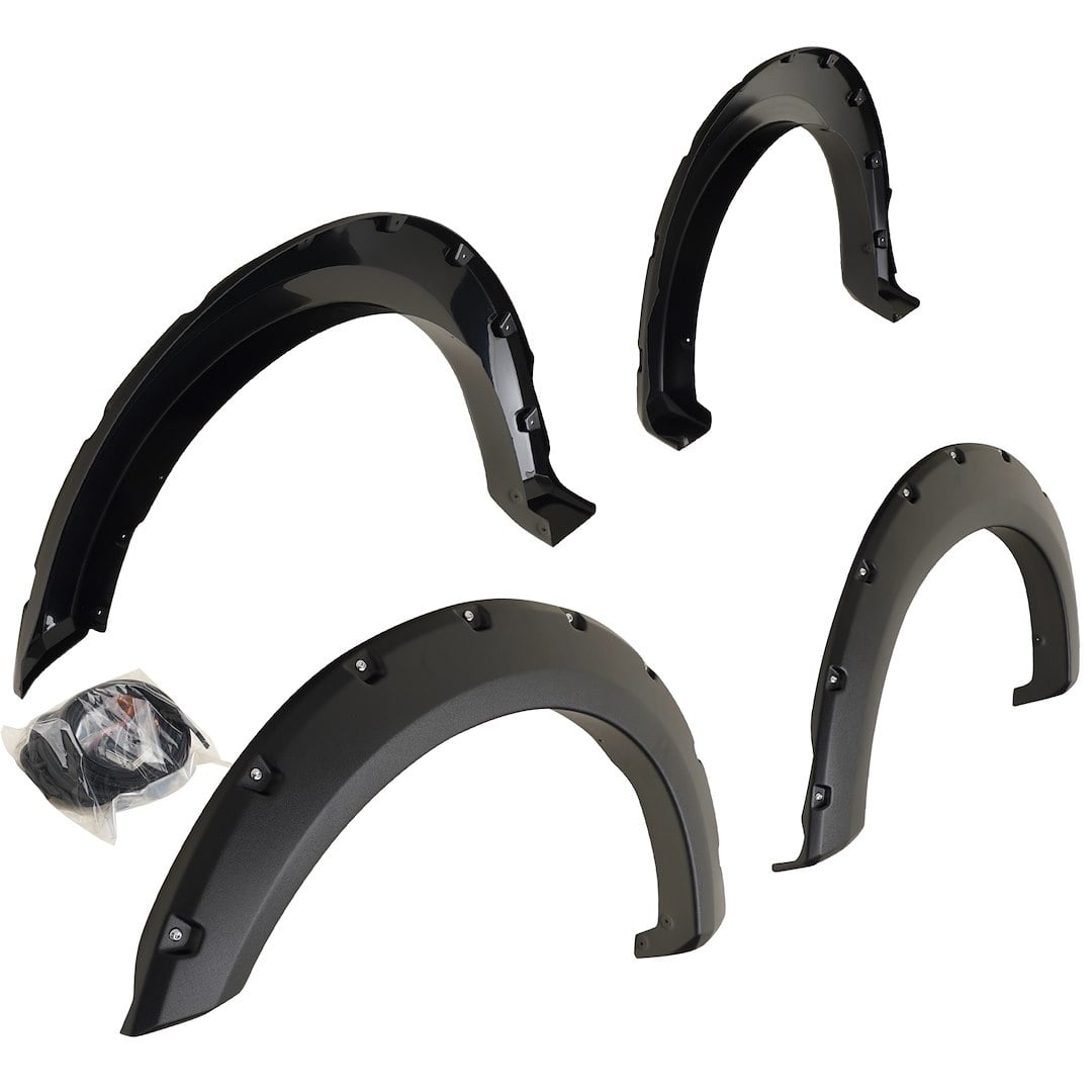 TrailFX PFFF3006T Pocket Style/ Exposed Fasteners Black Fender Flare ...