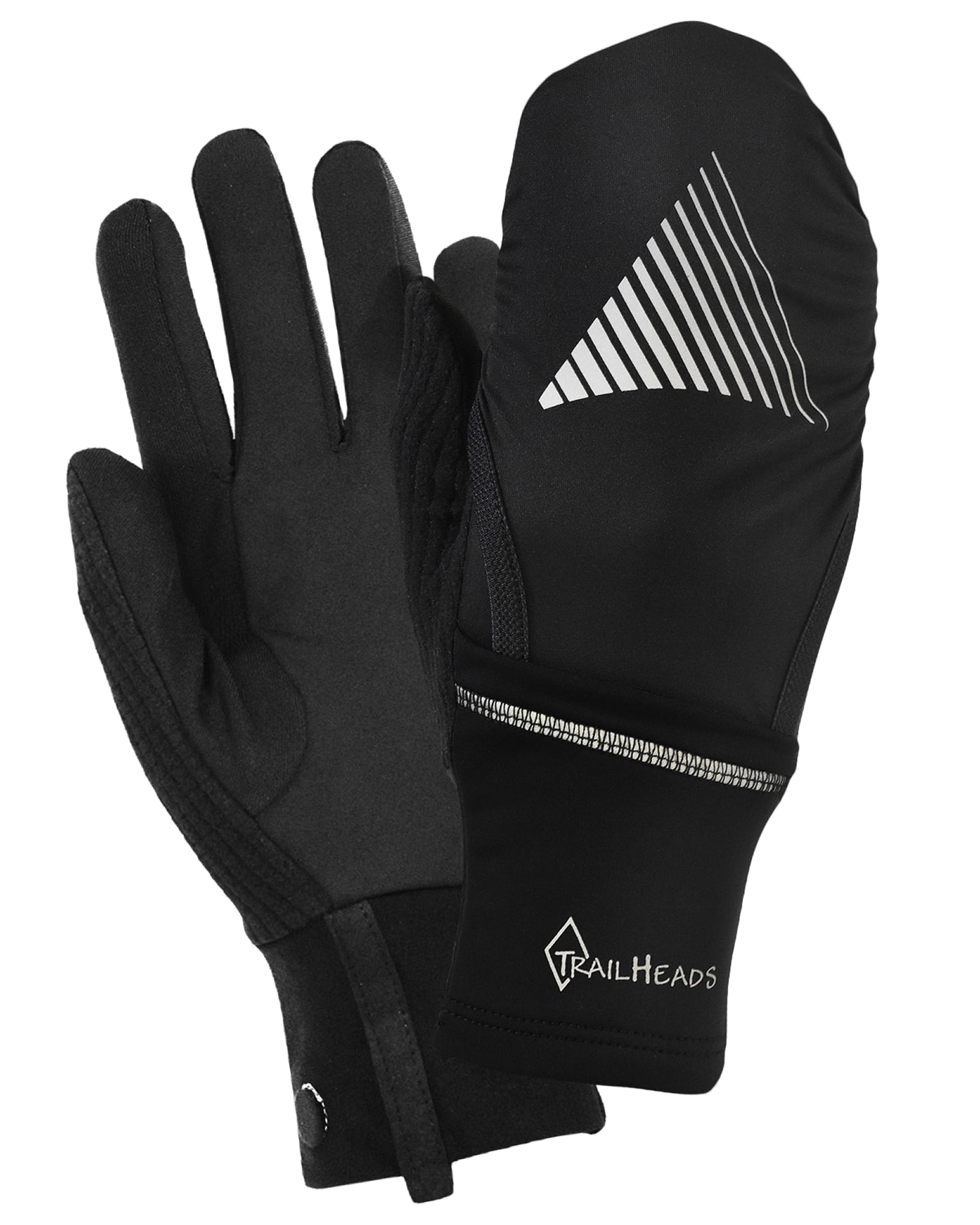 TrailHeads Men's Touchscreen Gloves, Reflective Waterproof Mitten Shell ...