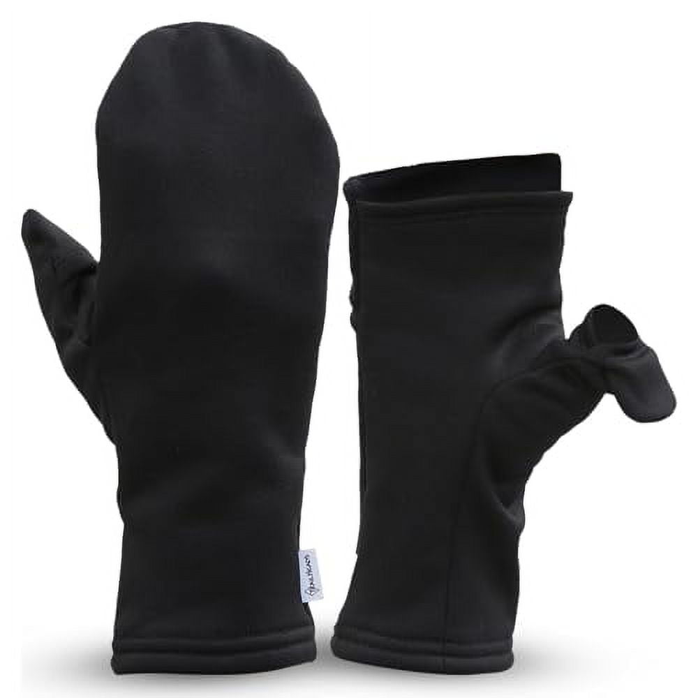 TrailHeads Women’s Fingerless Mittens - Lightweight Convertible Running ...