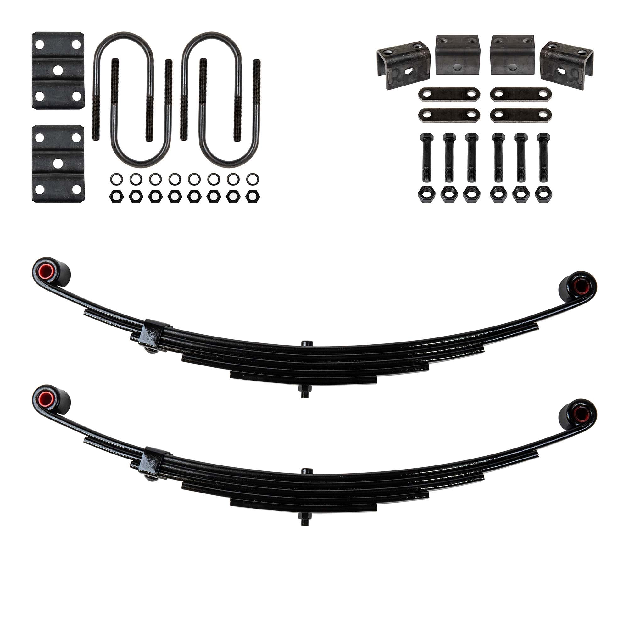 Trailer 5 Leaf Double Eye Spring Suspension and Single Axle Hanger Kit ...