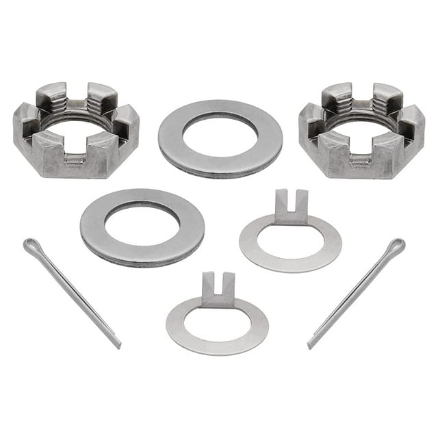 Trailer Axle Bearing Castle Spindle Shaft Nuts "1, Shaft Washers 1 ...