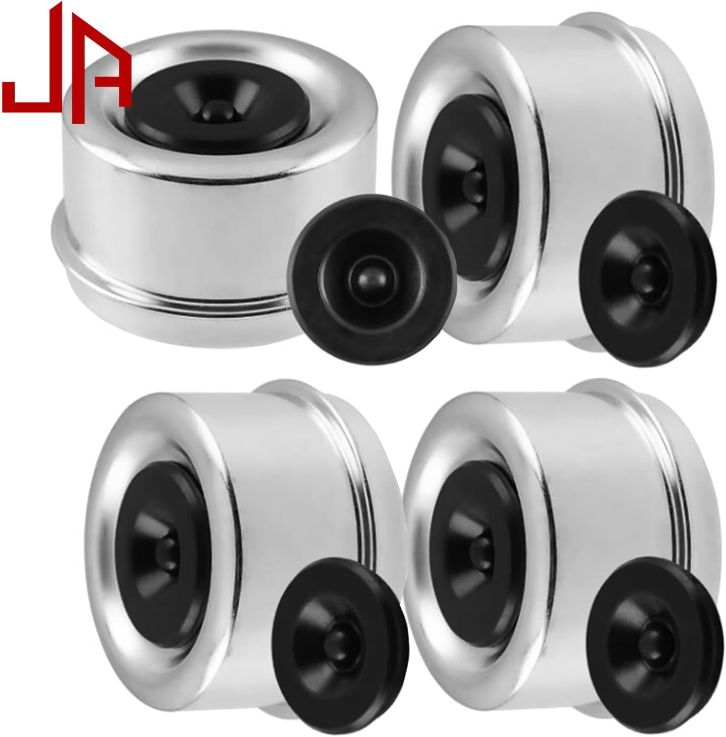 Trailer Bearing Dust Cap 1.98 in Trailer Axle Dust Cap with 8 Rubber ...