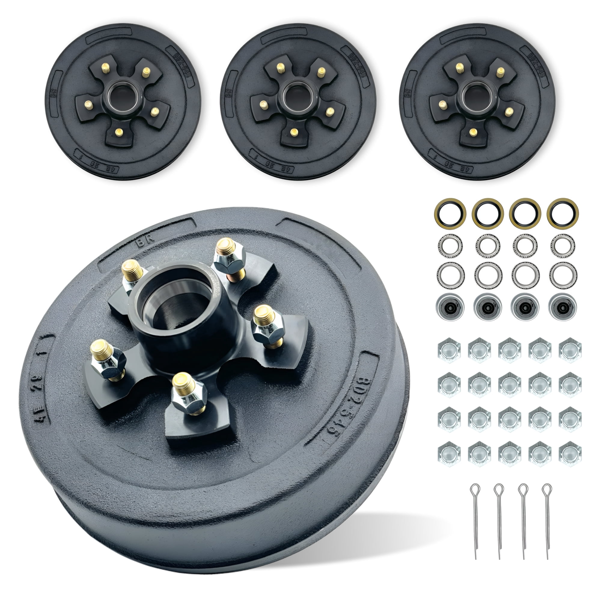 Trailer Brake Drum Kit for 3500 Lbs Axle - 2 Pair (5 Lug) - Walmart.com