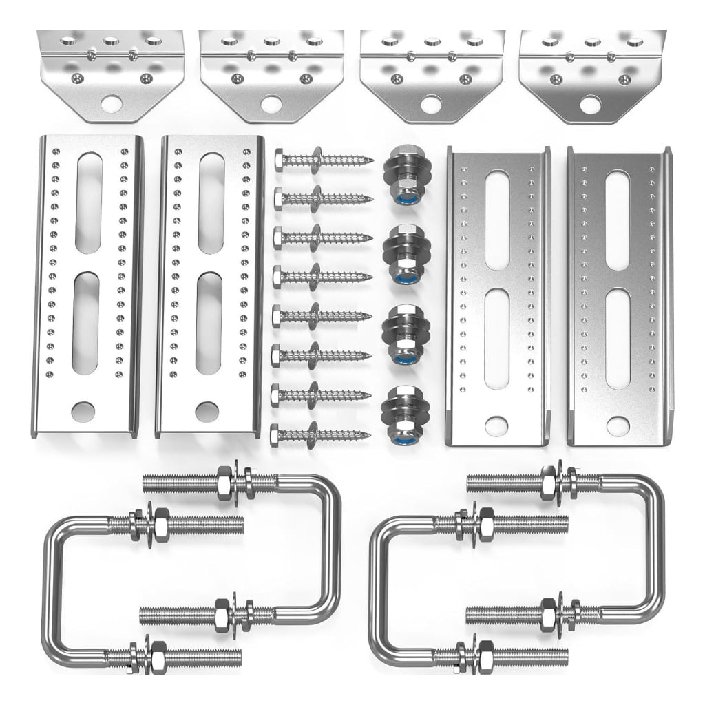 Trailer Bunk Bracket Support Stand Adjustable U Bolts for Secure Hull ...