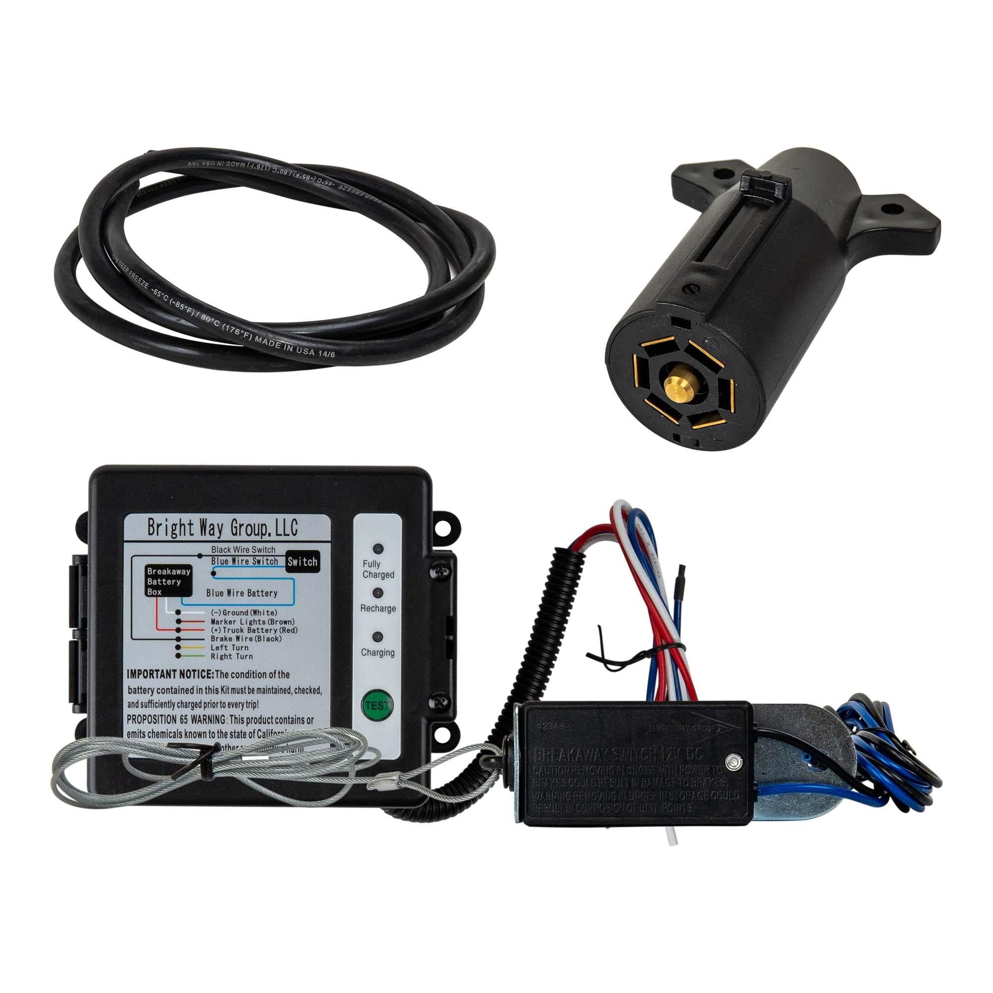 Trailer Electric Brake Wiring Kit, 46 Foot - Walmart.com
