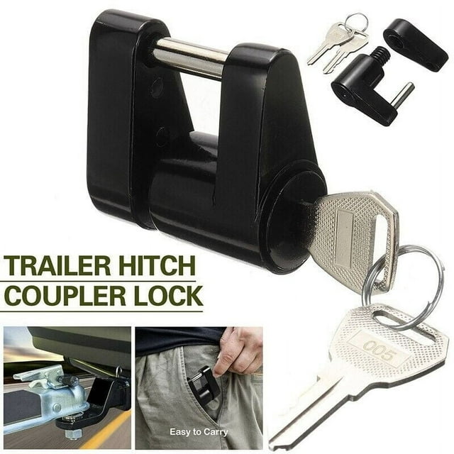 Trailer Hitch Coupler Lock Dia 1/4" Span 3/4" For Tow Boat RV Truck Car ...