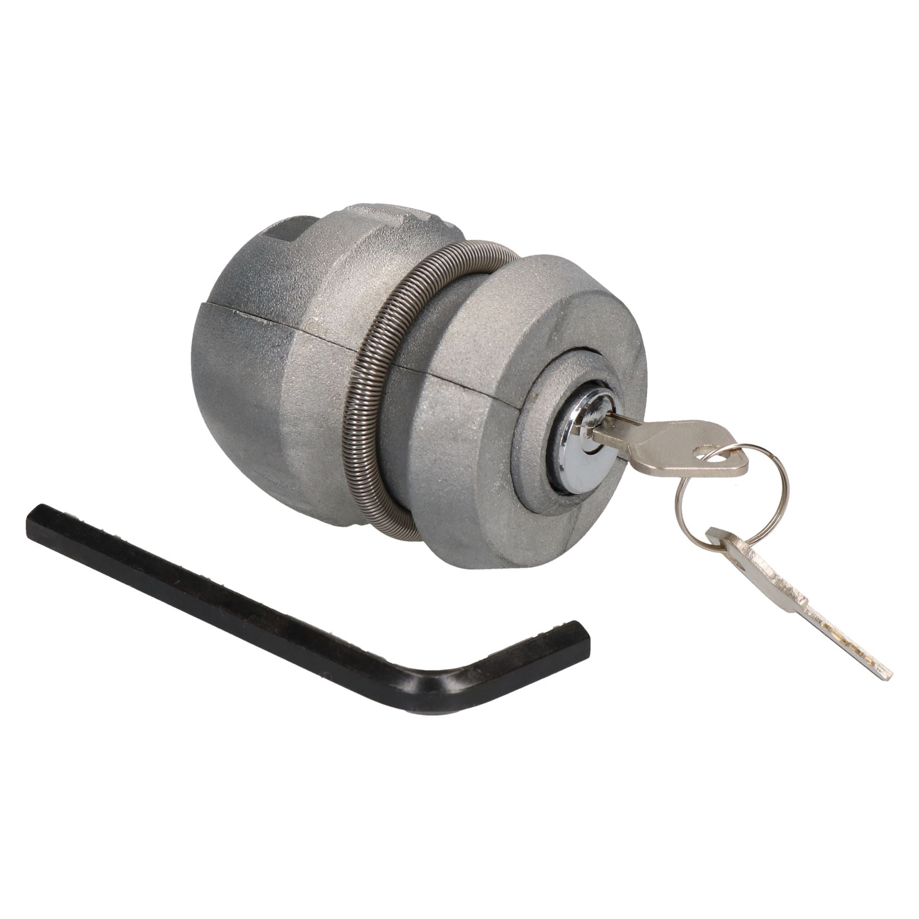 Trailer Hitch Coupling Lock 50mm Ball Security Insert Caravan Horse Box ...