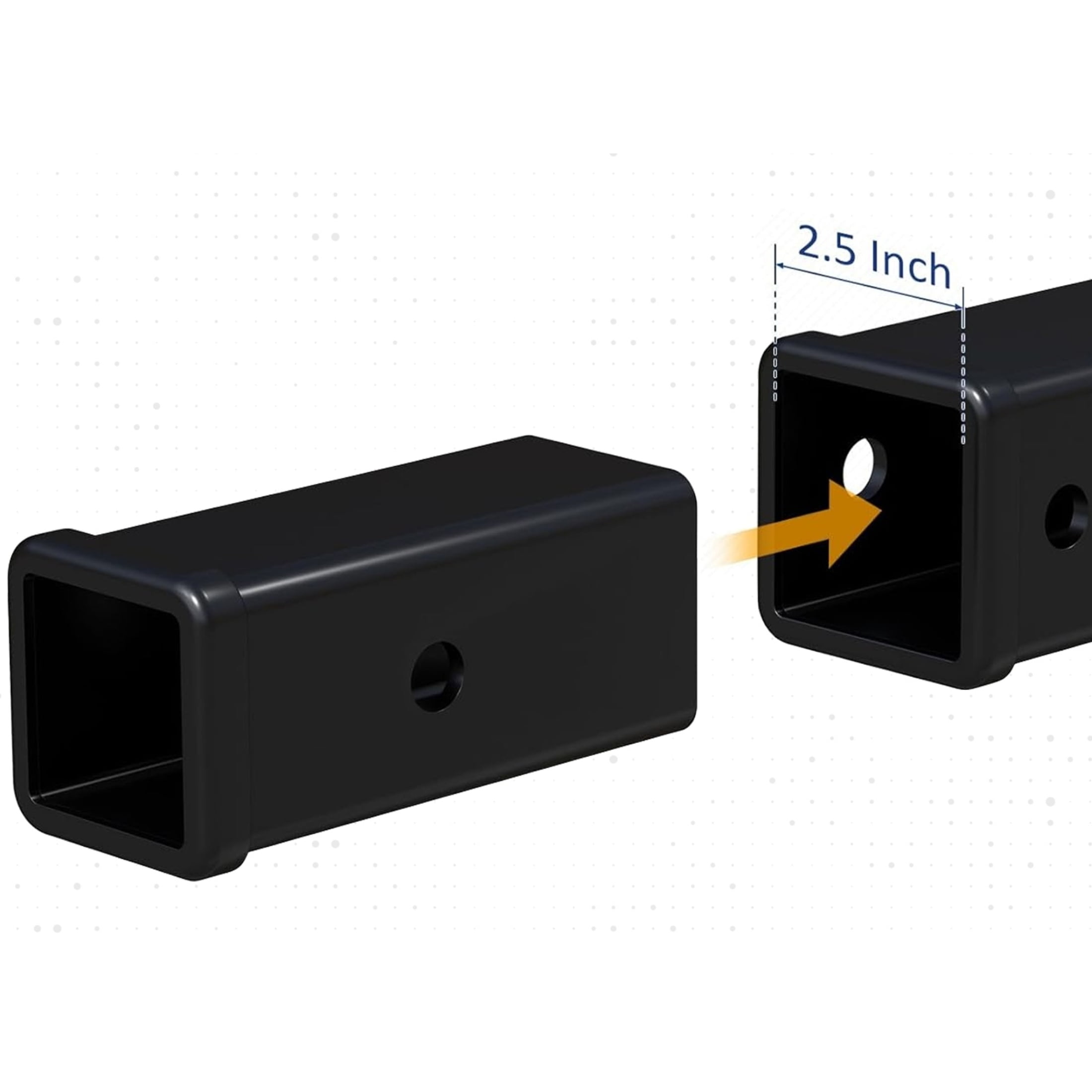 Trailer Hitch Receiver Adapter 2.5" to 2" Hitch Receiver Reducer Sleeve ...
