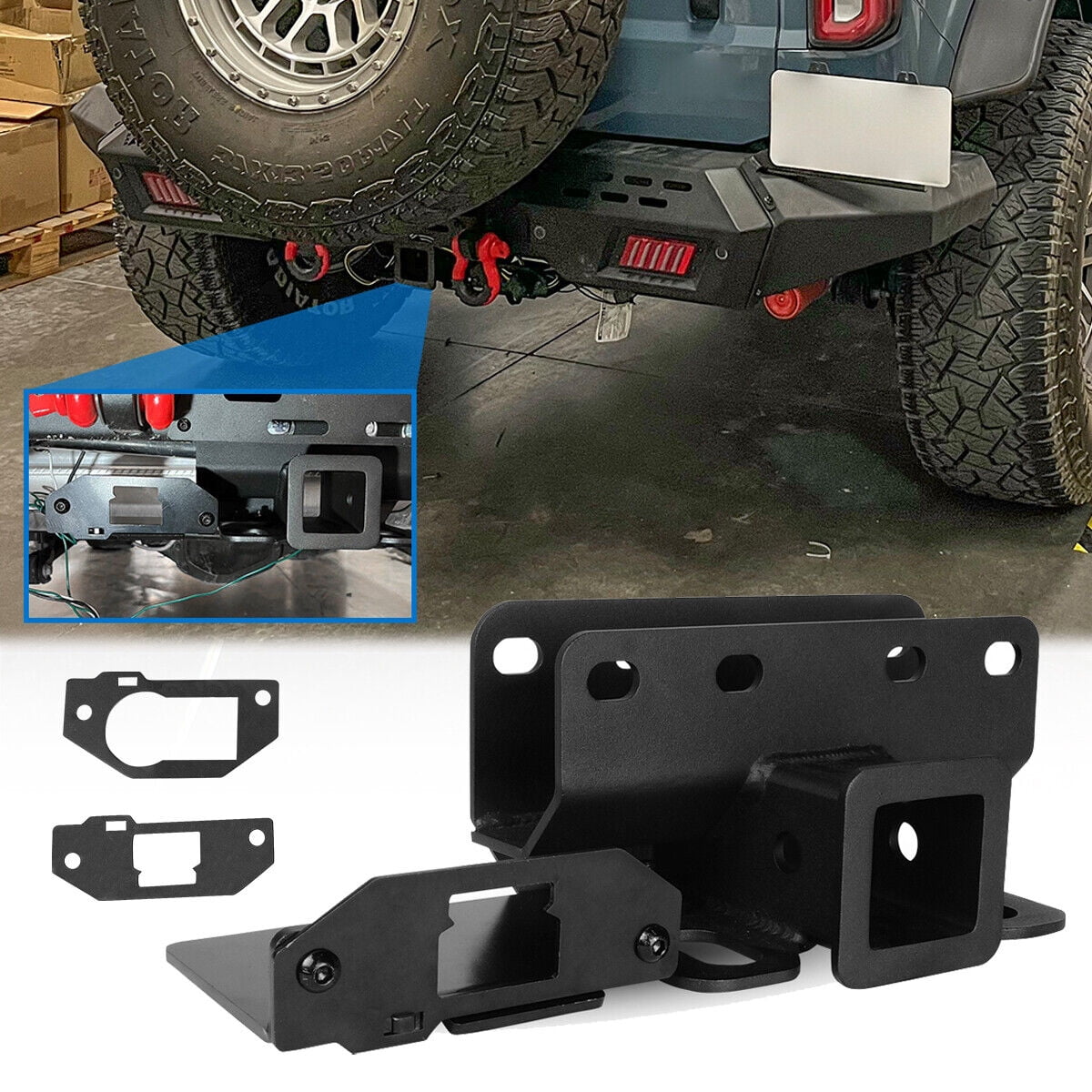WOLFSTORM Trailer Hitch Receiver, 4 Pin Trailer Connector, Multi-Tow ...