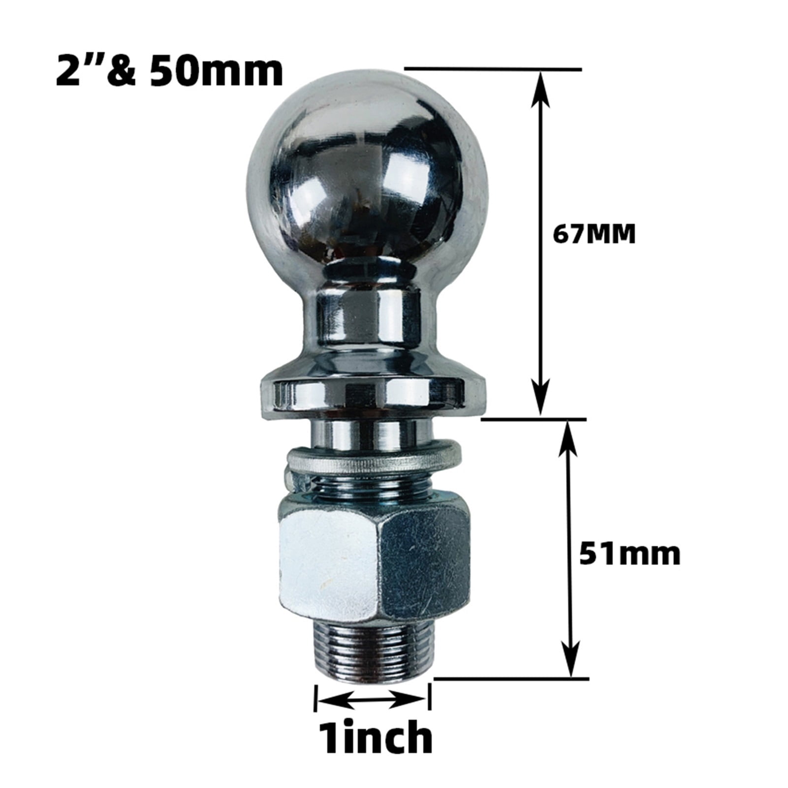 Trailer Hitch Tow Ball 2"50mm1"(M25) Shank Dia Trailer Hitch Towball ...