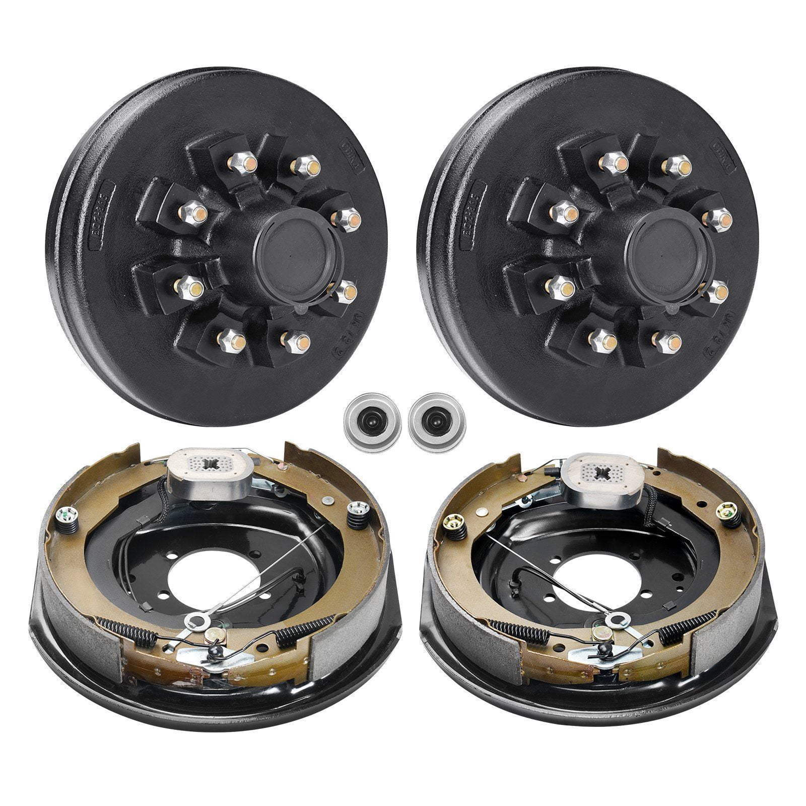 Trailer Hub Drum Kit - 8 on 6.5" Bolt Circle, 12" x 2" Electric Brakes ...