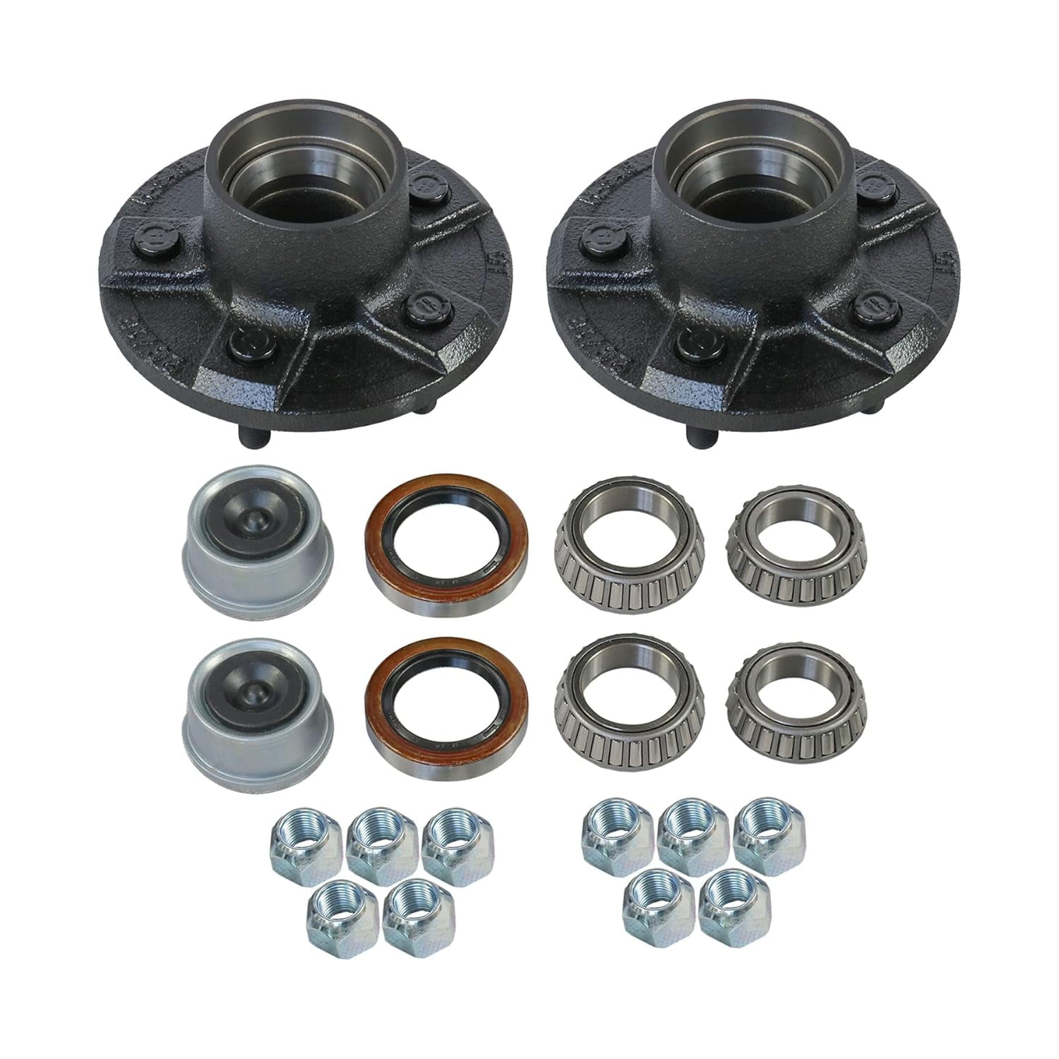 Trailer Idler Hub Kits 5 on 4.5" for 3500 lbs Axle 1/2"-20 Thread ...
