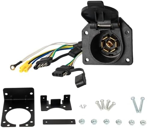 Trailer Light Adapter 4 Way Flat and 4 to 7 Way Blade 4 Pin Vehicle ...