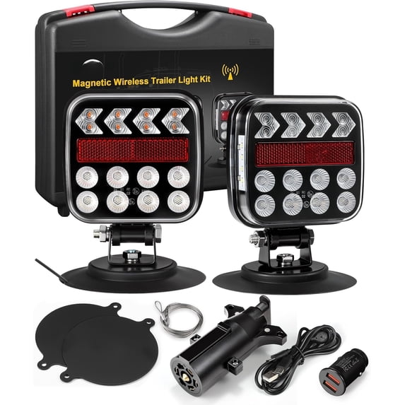 Trailer Lights Kit - Tow Light with Strobe Lights Reverse Stop Turn ...