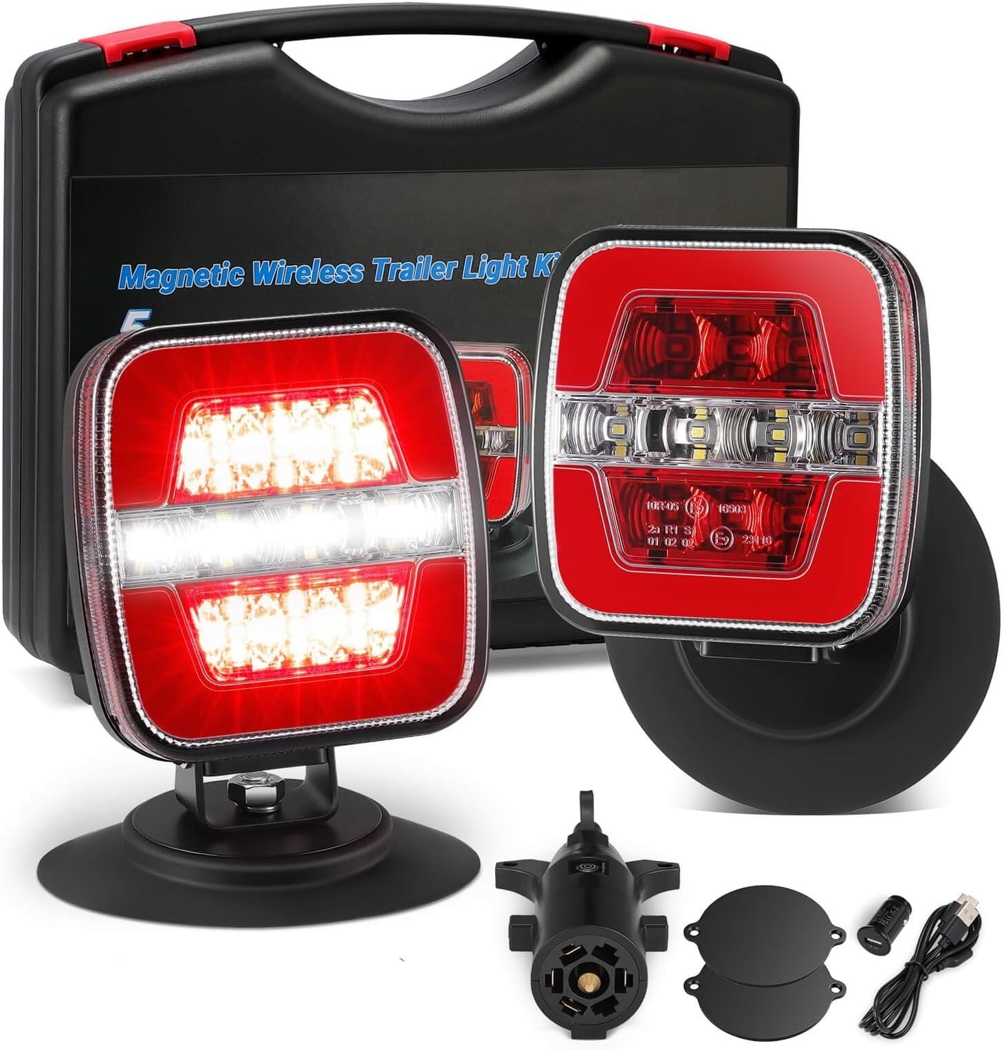 Trailer Lights Kit for 12-24V Work as Stop Turn Running Backup Reverse ...