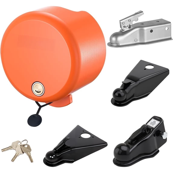 Trailer Lock, Fits 1-7/8, 2 & 2-5/16-Inch Straight Tongue Ball Couplers ...