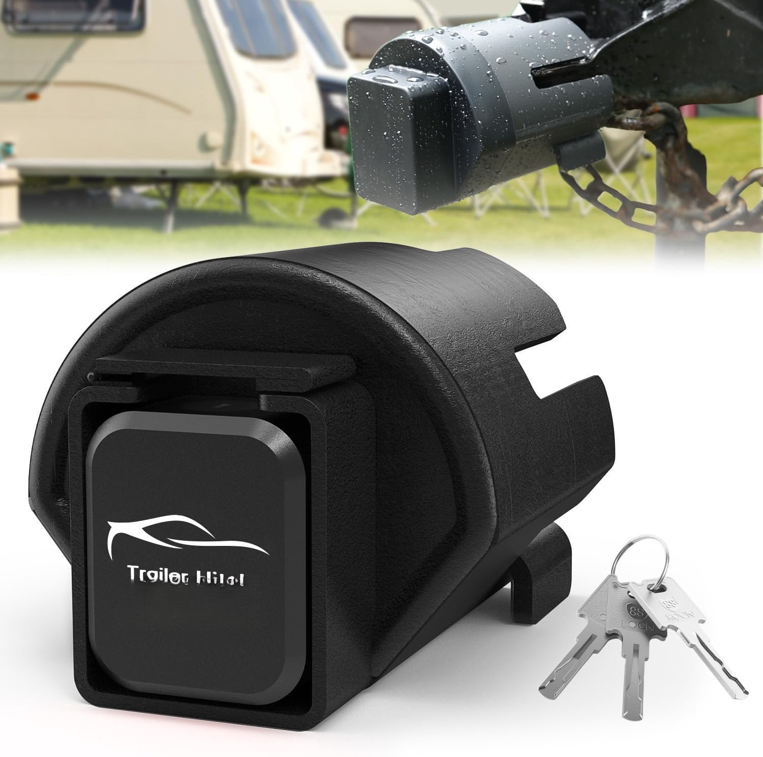 Trailer Lock Fits 2" and 2-5/16" Couplers - Anti- Trailer Hitch Locks ...