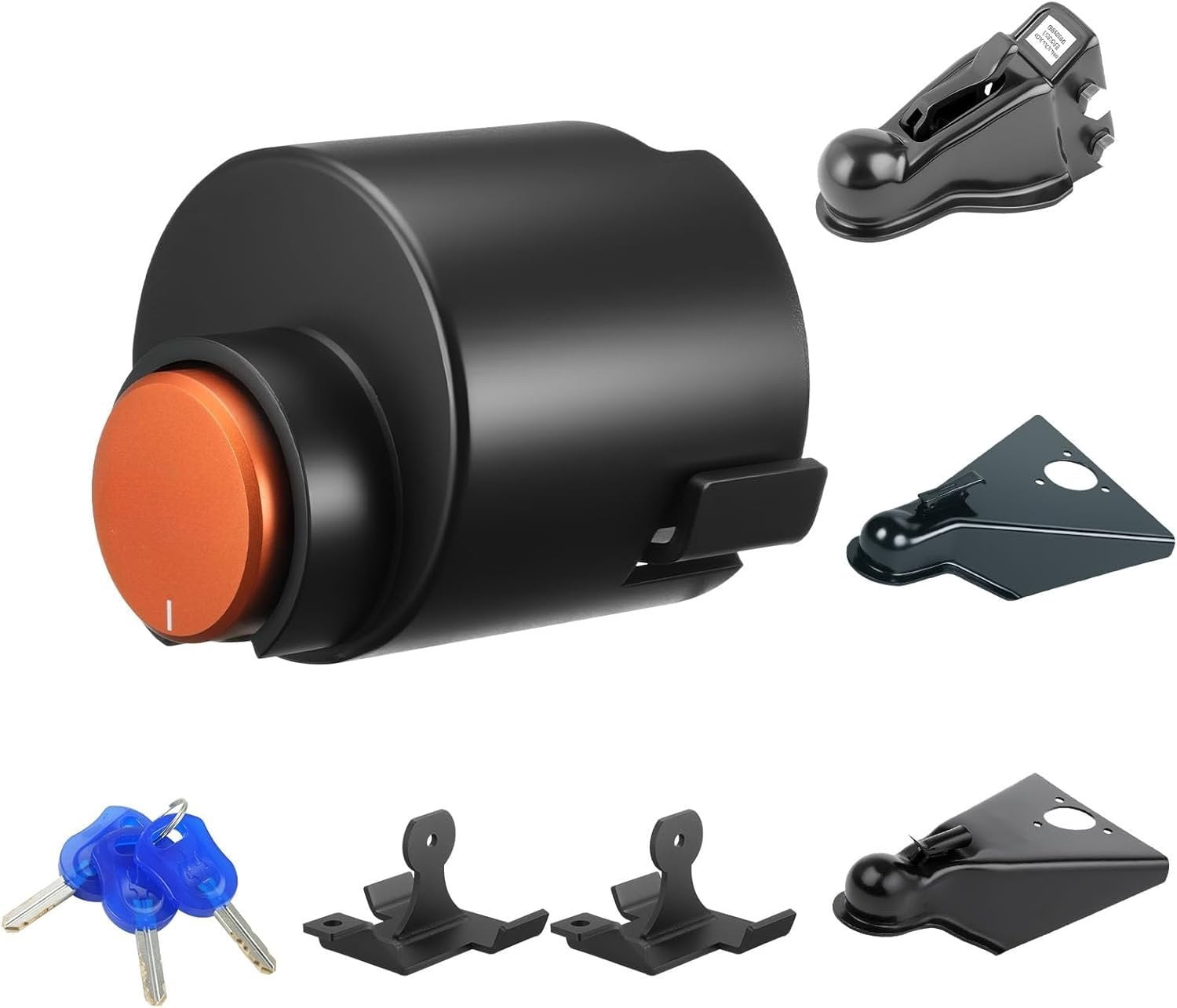 Trailer Lock, Fits 2 & 2-5/16-Inch Straight Tongue Ball Couplers, Hitch ...