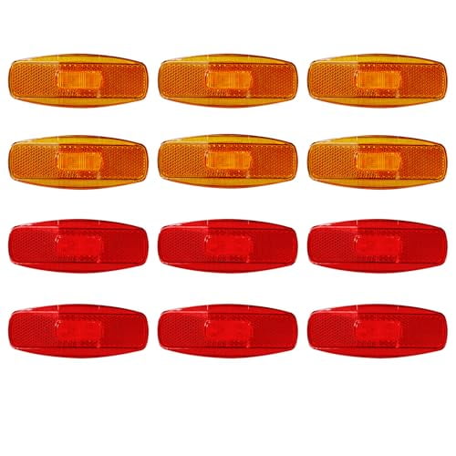Trailer Marker LED Lights 12v RV Camper Clearance Light 6 Amber 6 Red ...