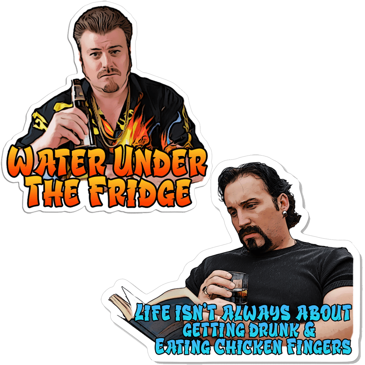 Trailer Park Boys Bubbles Sticker Pack (2 Pack) Julian & Ricky Stickers ...