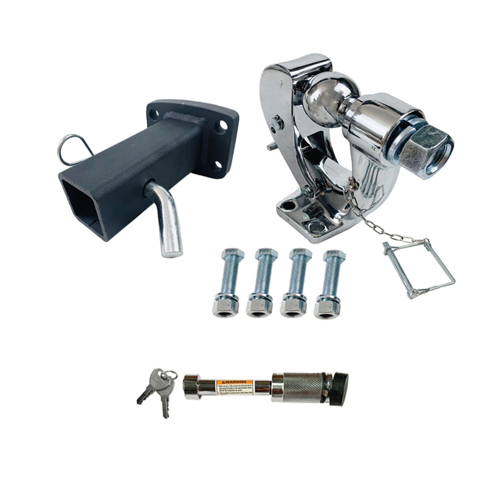 Trailer Pintle Hook Mounting Plate For 2" Receiver Hitch Adapter Mount ...