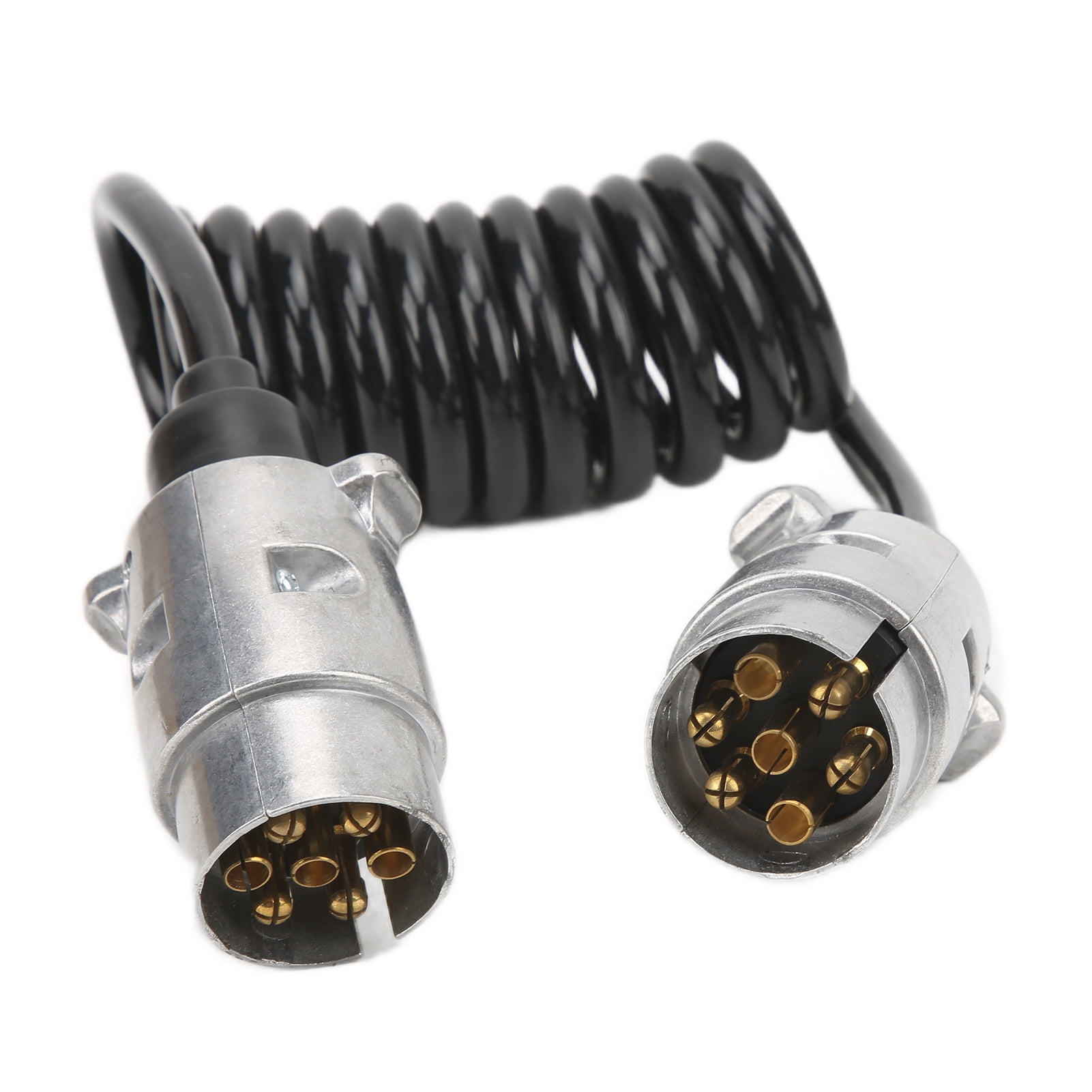 Trailer Plug Extension Cable 2 Meters 7 Pin Metal European Standard Car ...
