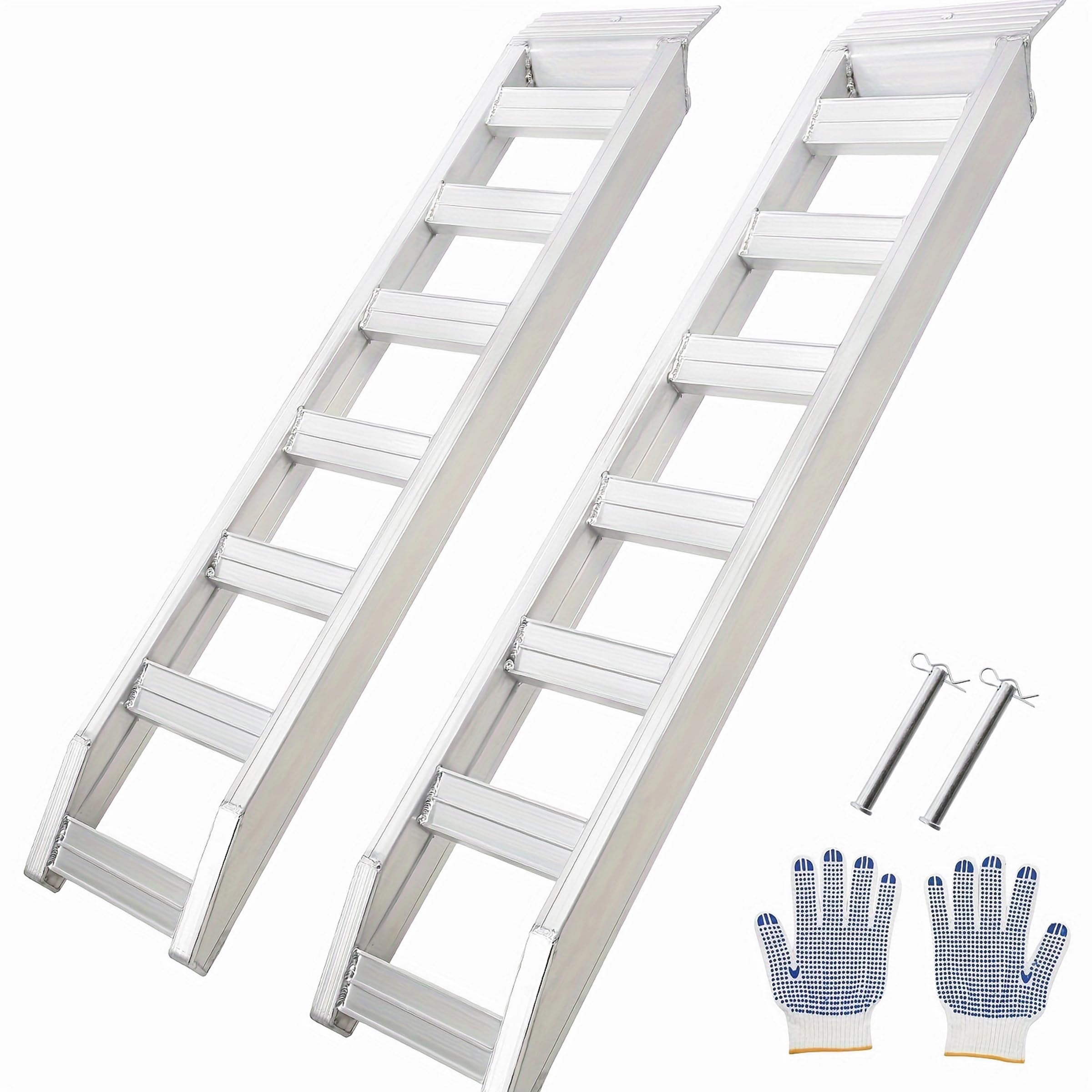 Trailer Ramps, 8810 LBS Heavy-Duty Aluminum Loading Ramps with Top Hook ...