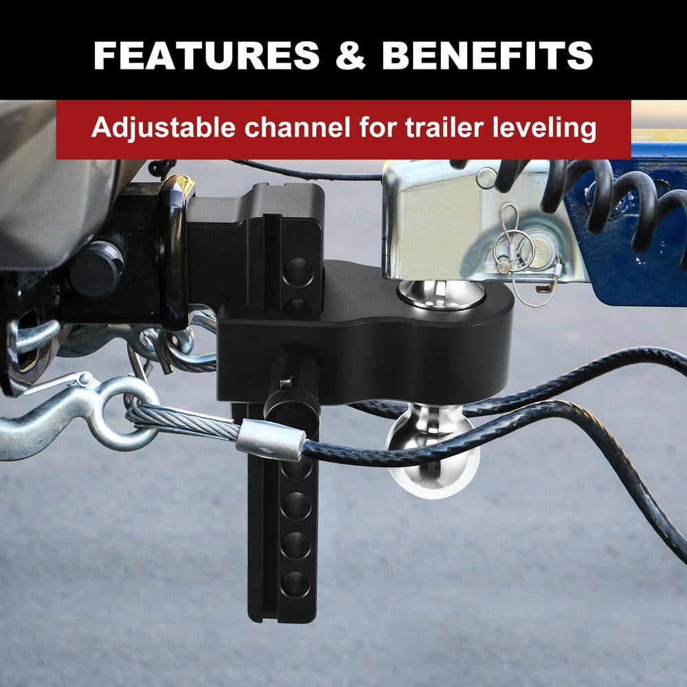 Trailer Receiver Hitch, Heavy Duty Trailer Hitch, Drop/Rise Aluminum ...