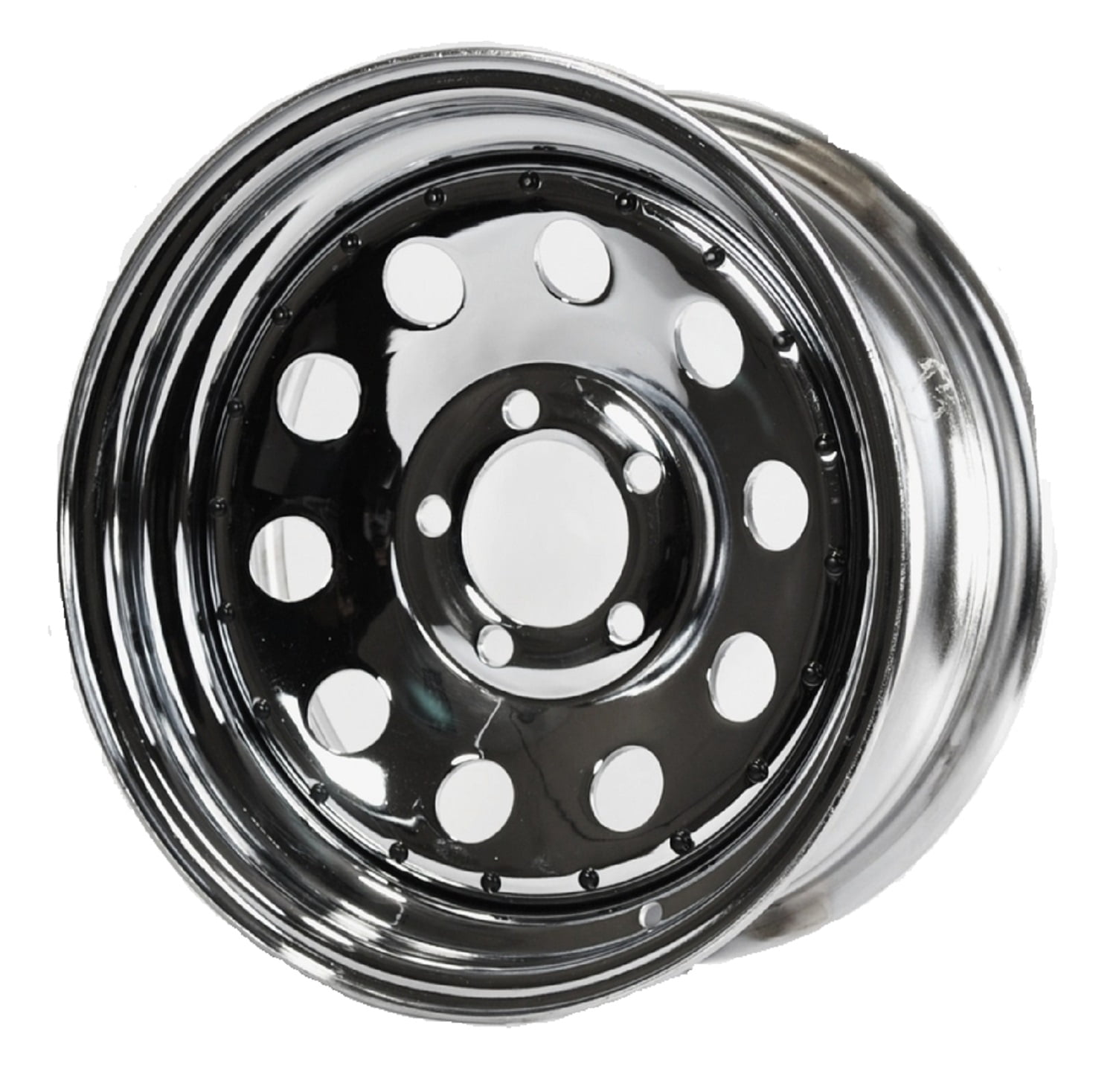 eCustomrim Trailer Rim Wheel 13 in. 13X4.5 5 Lug Hole Bolt Wheel Chrome ...