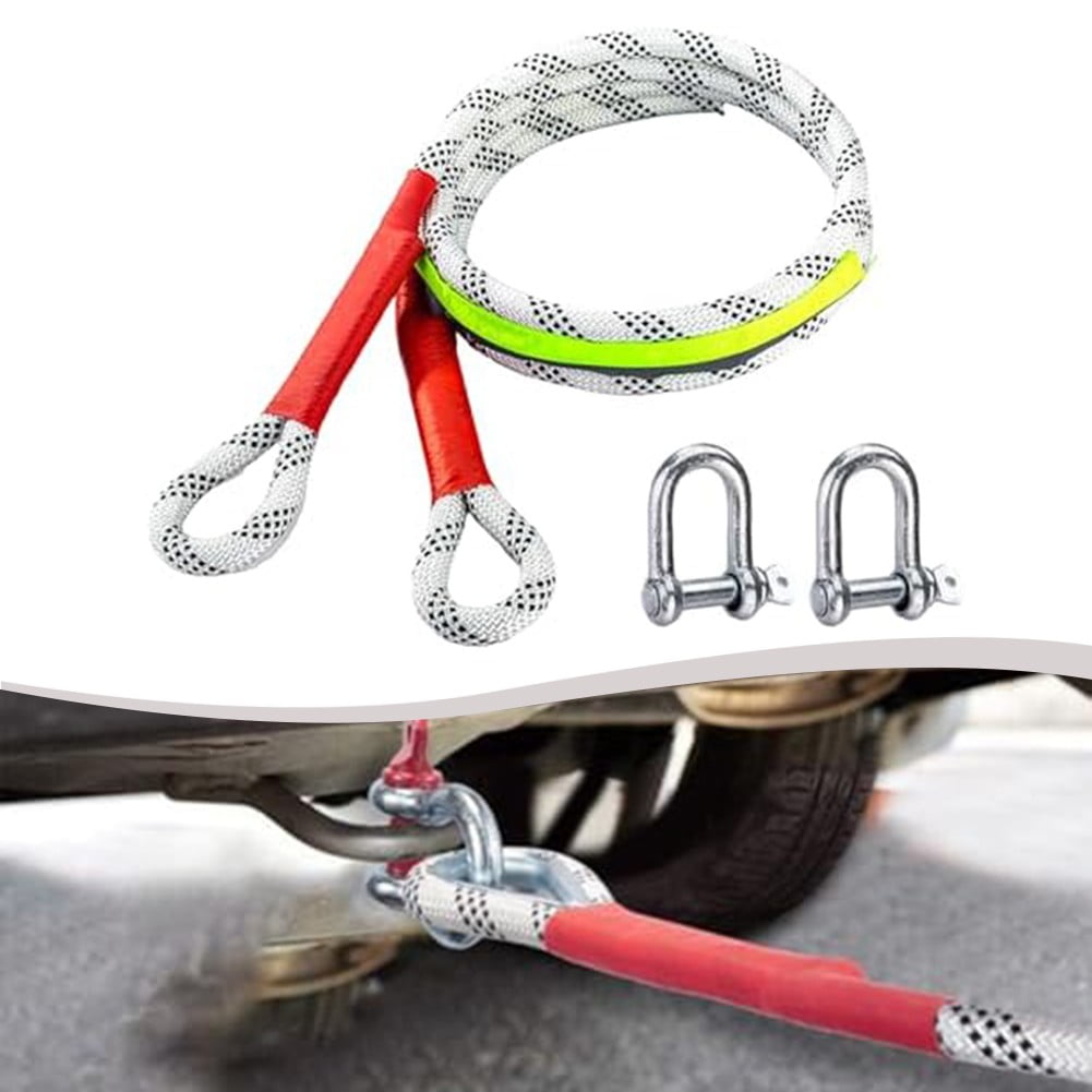 Trailer Rope Nylon Tow Recovery Rope Tow Rope with 2 Hooks for Car ...