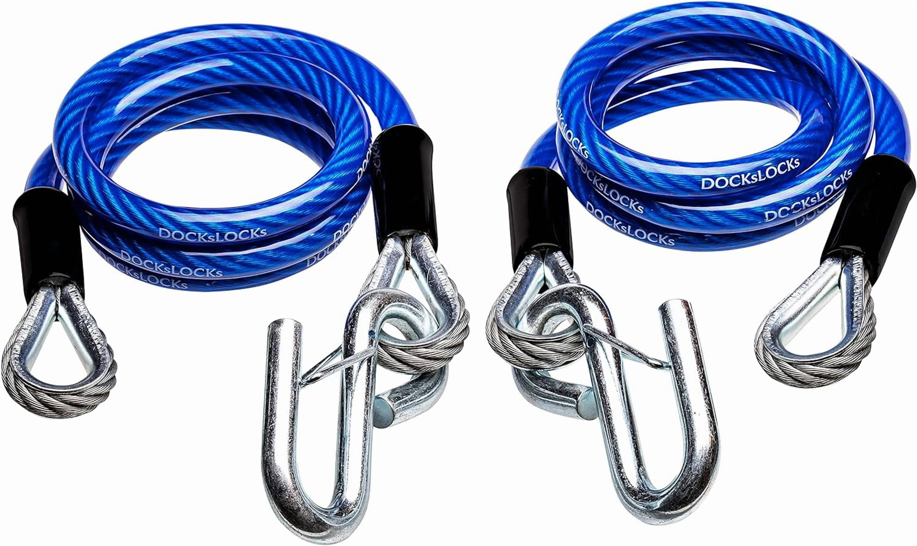 Trailer Safety Towing Cables, Self Coiling Weatherproof Vinyl Coated ...