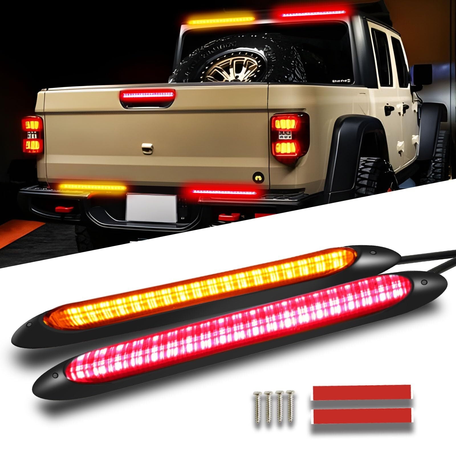Trailer Tail Light Bar 6in Daytime Running Light Strip Driving Warning ...