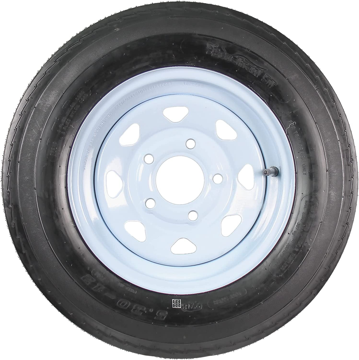 Trailer Tire + Rim 5.30-12 530-12 5.30 X 12 12" Heavy Duty Load Range C ...