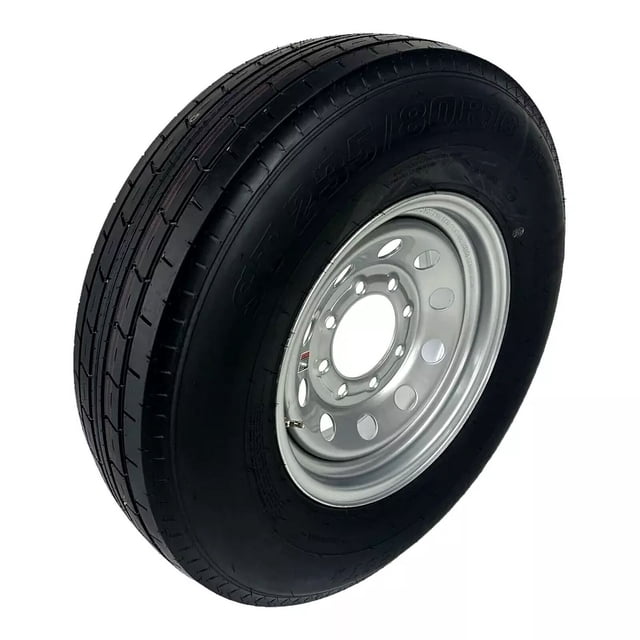 Trailer Tire on Rim ST235/80R16 TrailQuest LRE Radial 10 Ply 8 Lug ...