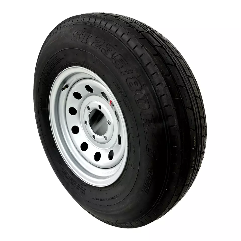Trailer Tire on Rim ST235/80R16 TrailQuest Radial LRE 10 Ply 6 Lug ...