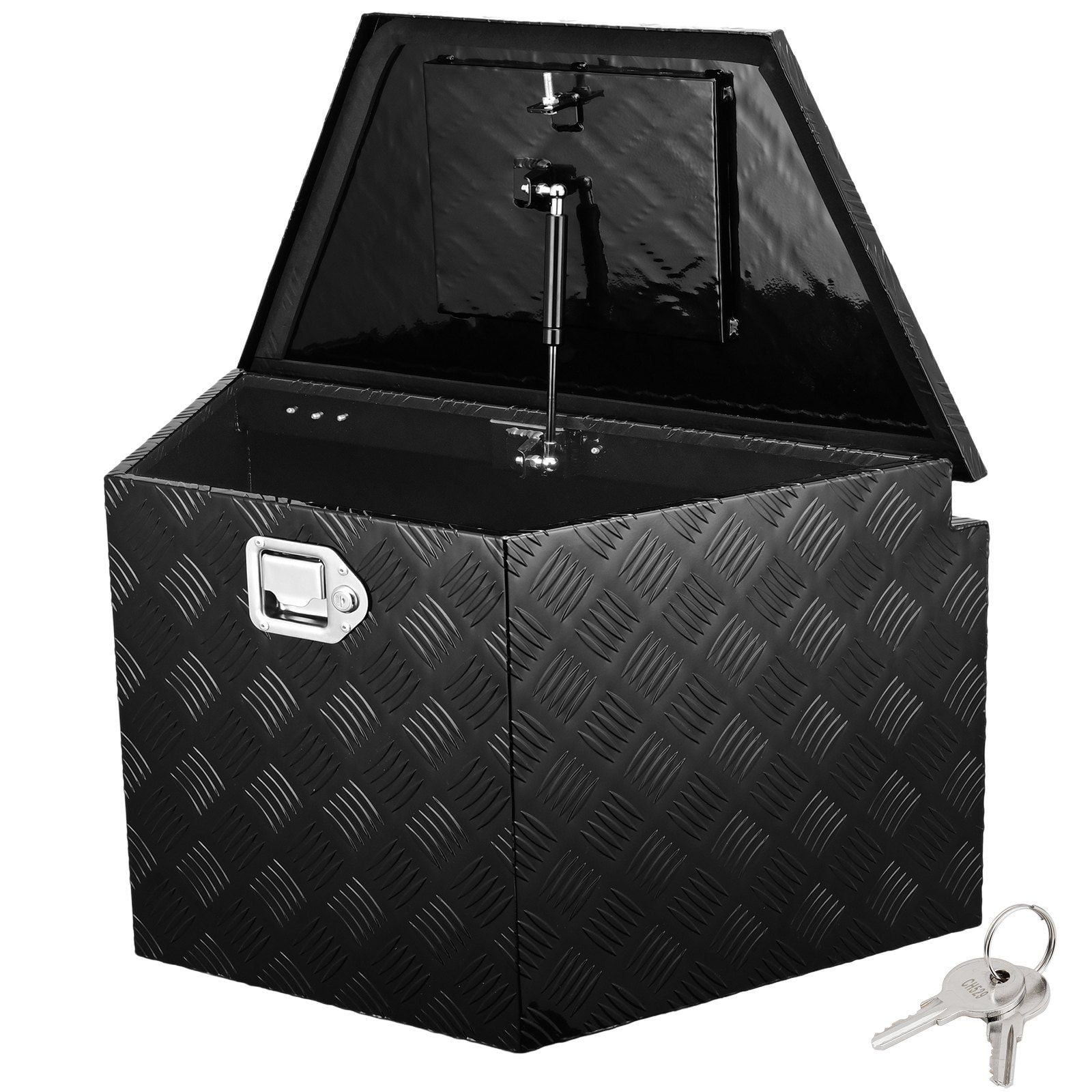 Trailer Tongue Box, Aluminum Alloy Diamond Plate Tongue Box Tool Chest ...