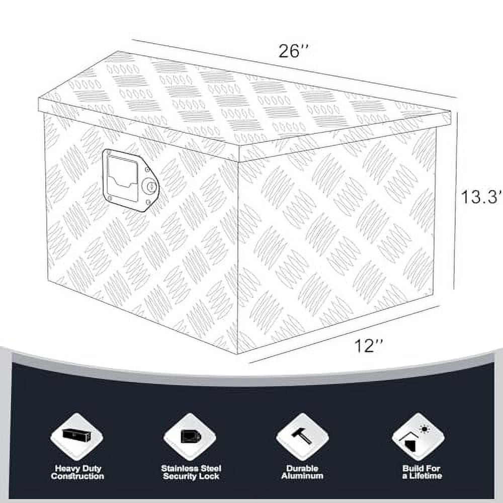 Trailer Tongue Box, Aluminum Tongue Box Tool Chest, Heavy Duty Trailer ...